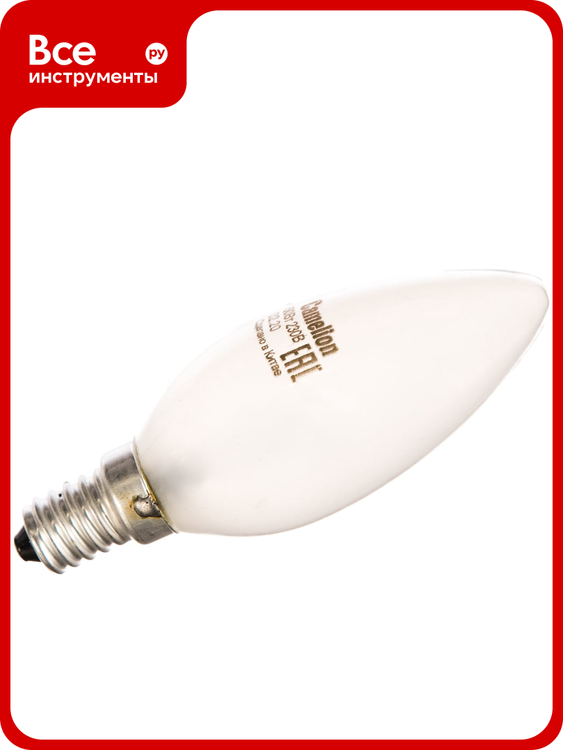 Электрическая лампа накаливания с матовой колбой MIC Camelion 60/B/FR/E14, 9866