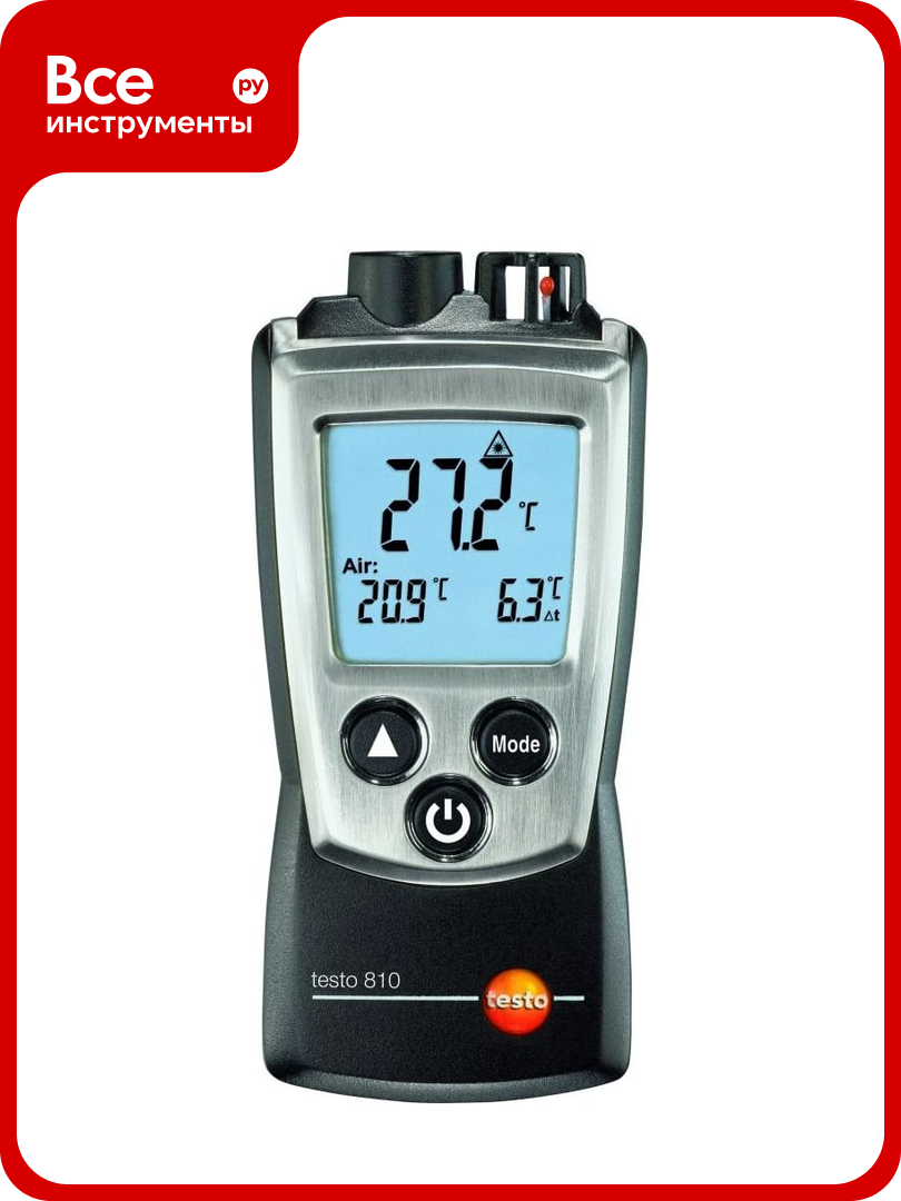 Инфракрасный термометр Testo 810, лазерный прицел, измерение температур от -30 до +300 градусов