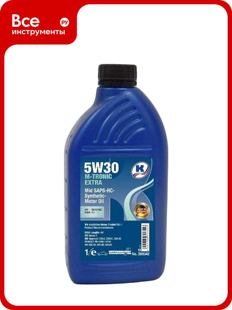 Масло моторное KUTTENKEULER M-Tronic Extra 5W30, 1л, 309342