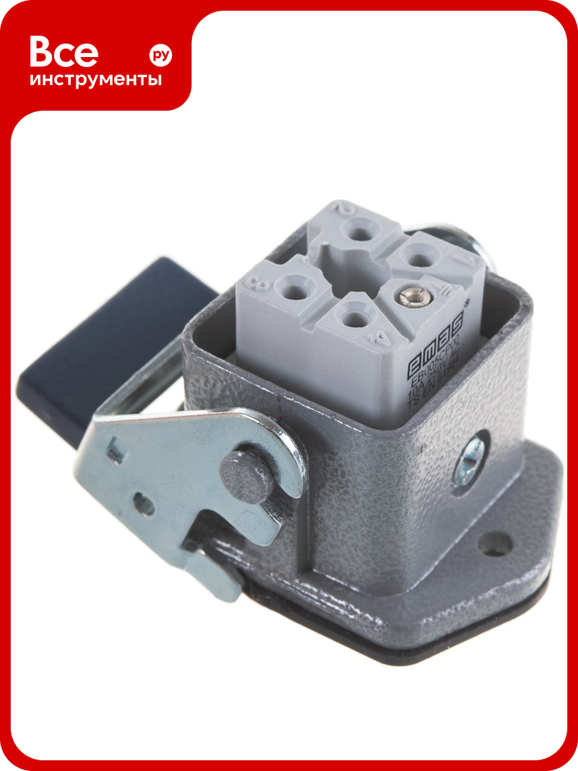 Розетка Emas прямой ввод 5 полюсов, 10А, 250В EBM05PM46