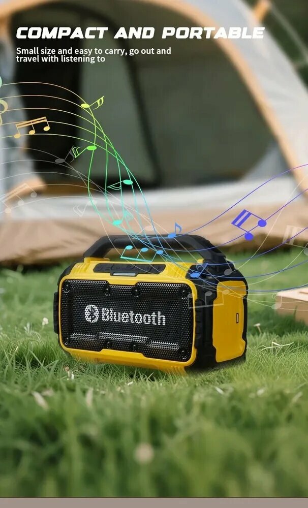VIVSSO Bluetooth динамик, высокомощный портативный динамик, 3D стерео наружный динамик
