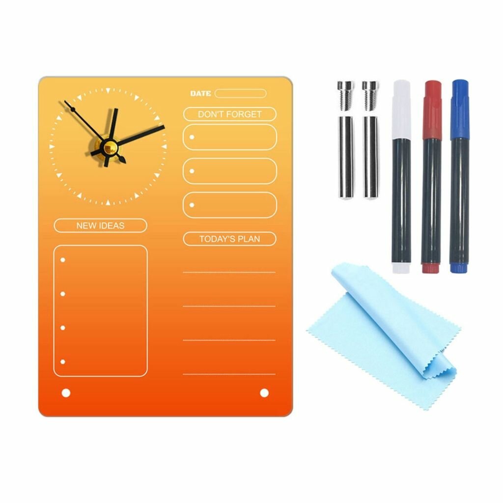 Акриловая доска, настольный ежедневник с часами и четким контрольным списком для заметок, ежедневный список дел