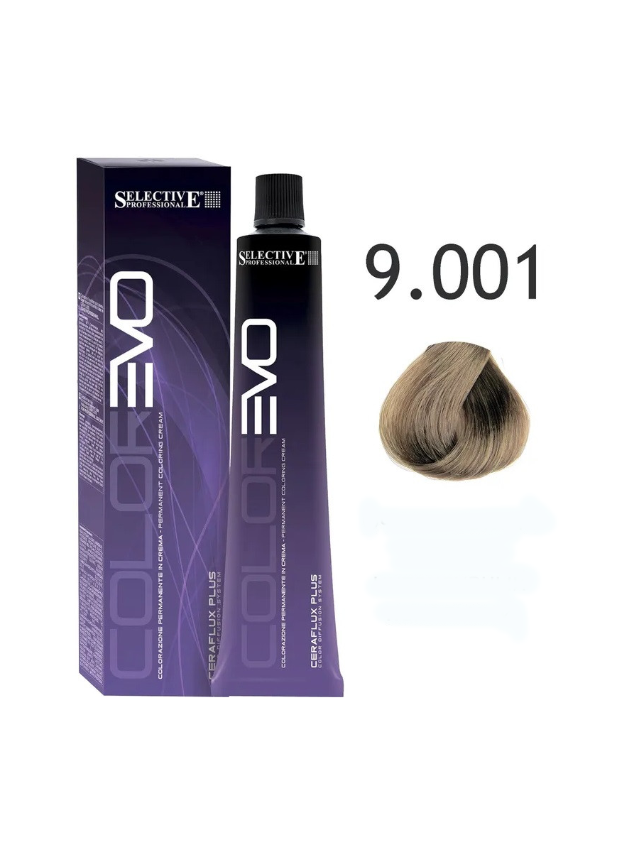Краска для волос Selective Professional ColorEvo Permanent Coloring Cream, Перманентная, 9.001