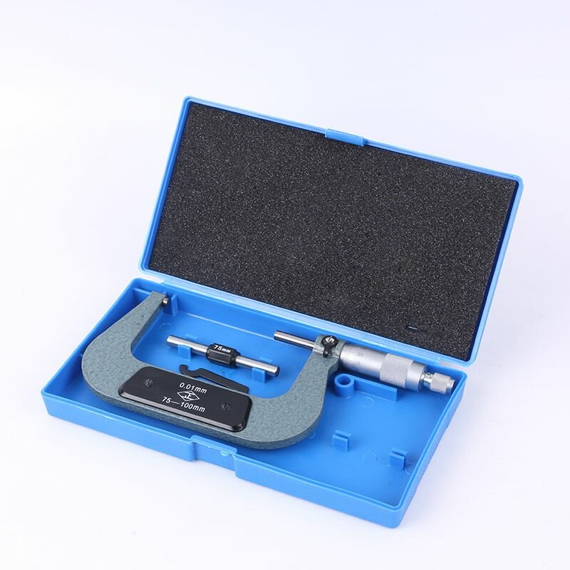 Оригинальный микрометр с бесплатной доставкой, наружный диаметр 0--25/25-50/50-75/75-100, цифровой микрометр, спиральный микрометр