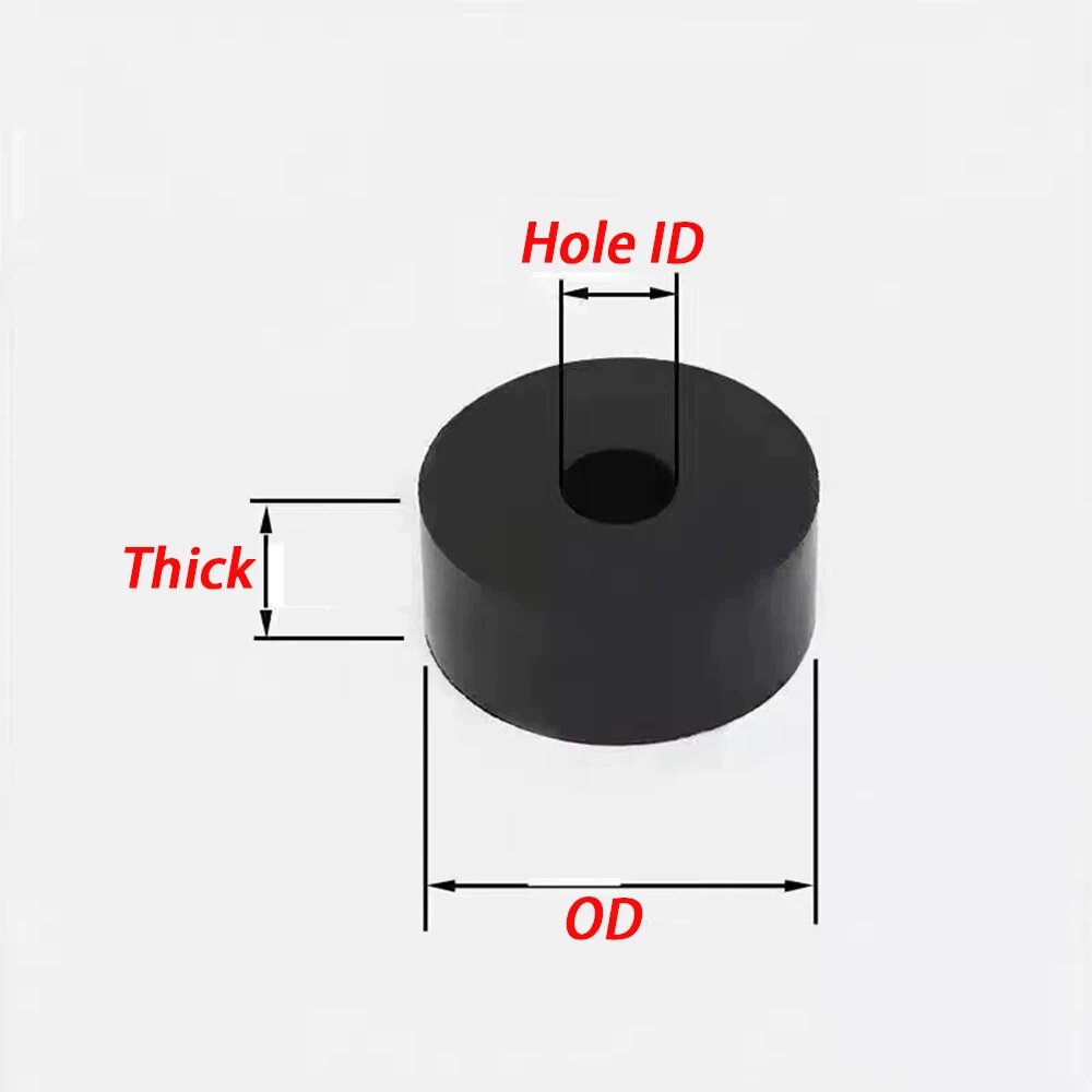 Резиновые демпферы 15x8x6 мм, черные, 10 шт