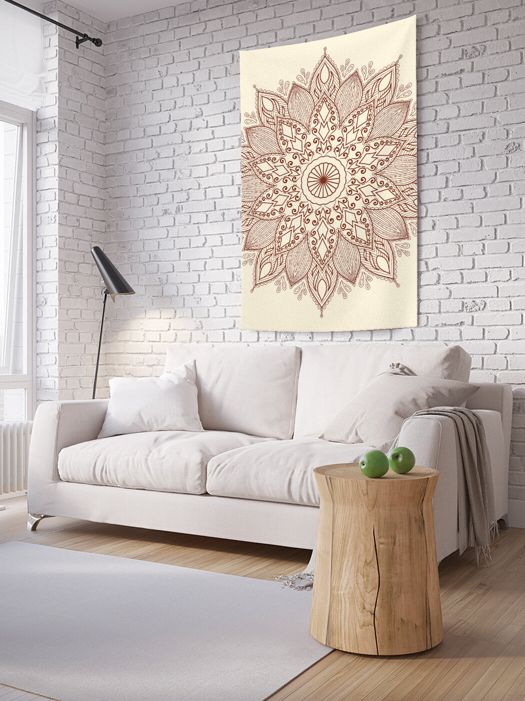 Вертикальное фотопанно на стену JoyArty "Мандала в японском стиле", из ткани, 150х200 см