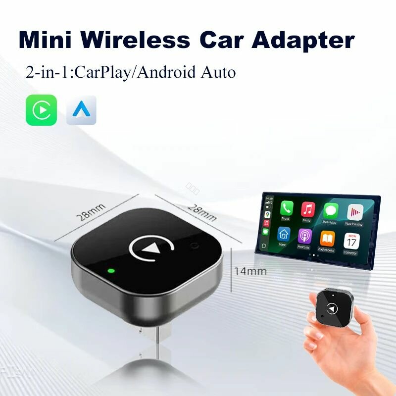 Беспроводной адаптер CarPlay Android Auto для автомобиля — подключение смартфона и мультимедиа без проводов легко