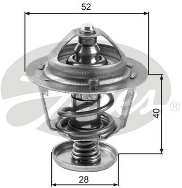 Термостат ож GATES th24782g1 413086 5414465234606 PMS9 C FORD Ranger 2.5D 99-02, FORD Usa Probe II/MAZDA 2, 3, 323,6, 626, CX7, MX-3, MX-6, Premacy, Xedos/ SUZUKI Grand Vitara