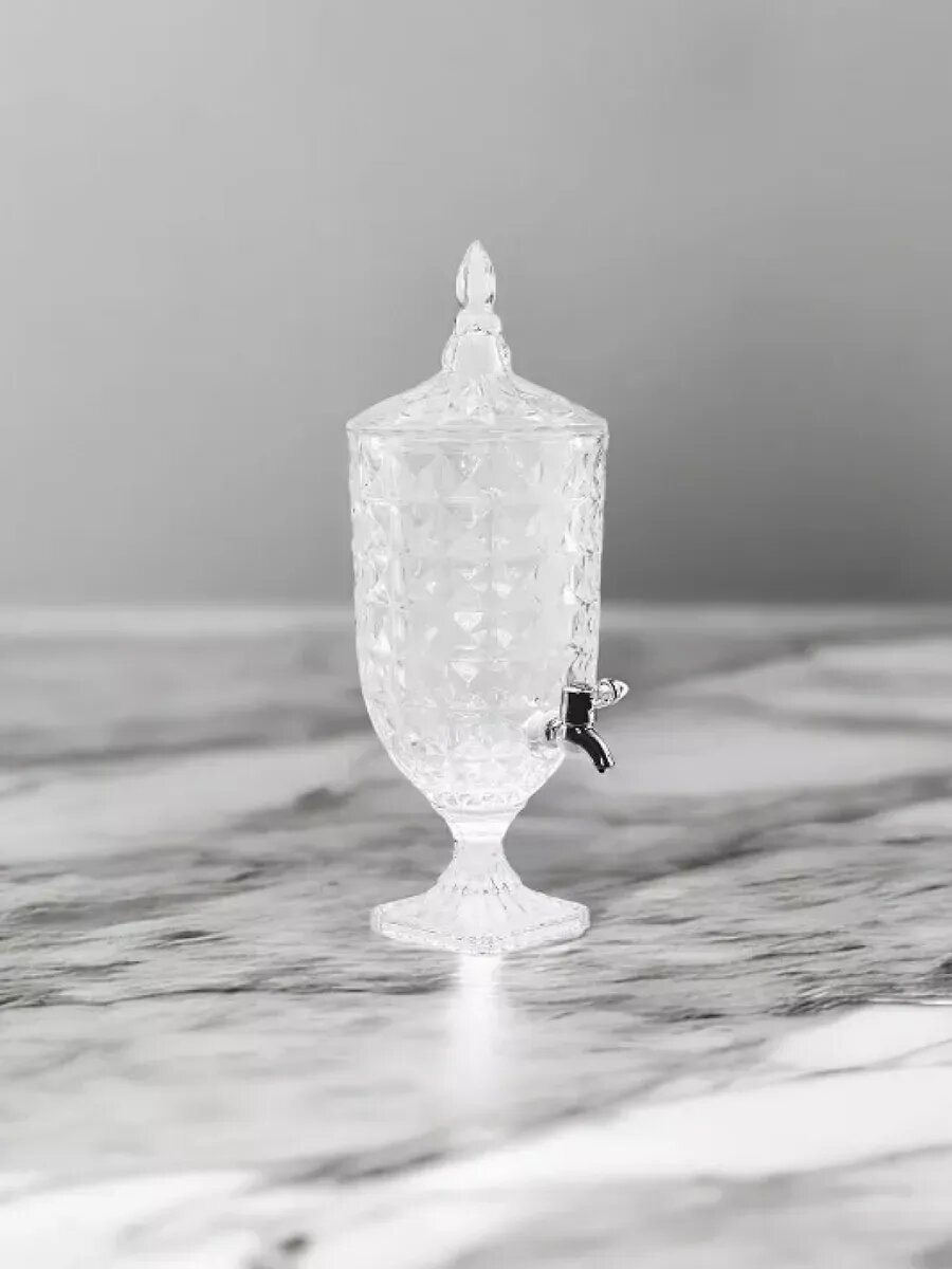 Лимонадница с краном Lenardi, стеклянная, 4,5 л