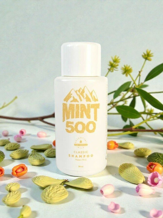 Шампунь MINT500 "Melon Mint", для волос, дорожный, с ароматом дыни и ментола