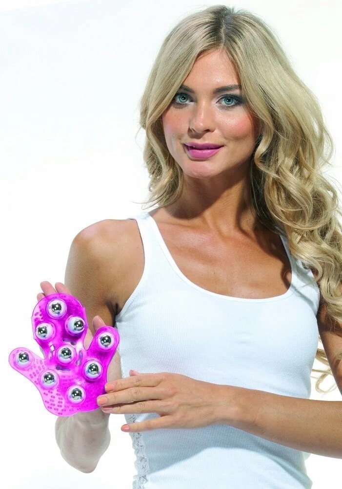 Массажер шариковый ручной Варежка Bradex KZ 0279, розовый