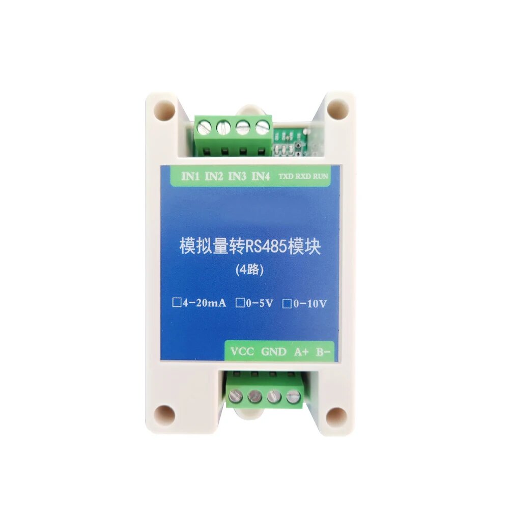 Модуль преобразования 4 канала аналоговый 0-10V в RS485 Modbus RTU