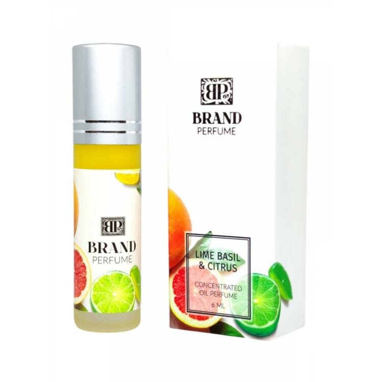 LIME BASIL & CITRUS Concentrated Oil Perfume, Brand Perfume (Лайм, Базилик и Цитрус, Концентрированные масляные духи), ролик, 6 мл.