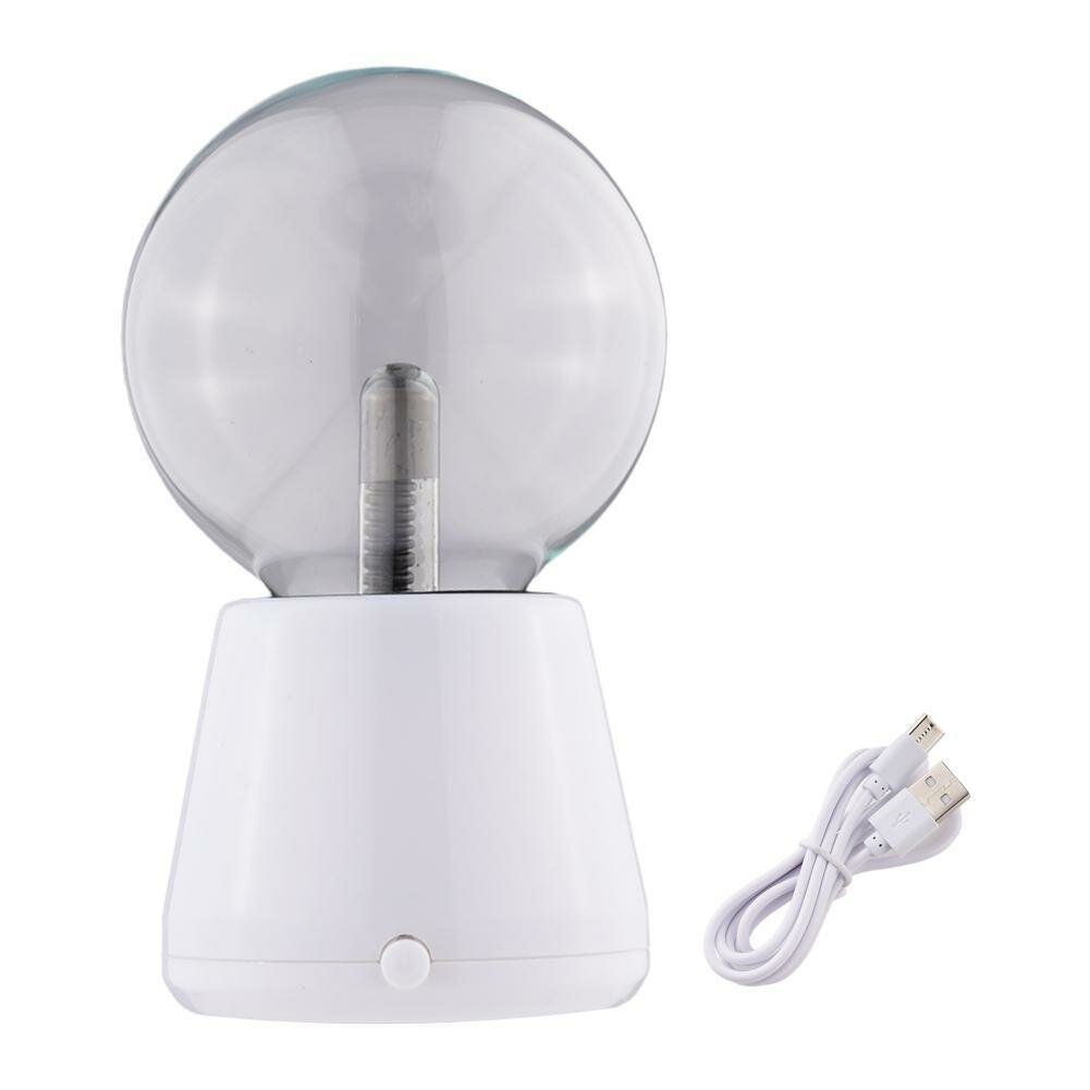 Магический плазменный шар Тесла 13,5 см / Светильник ночник декоративный с эффектами движущихся молний