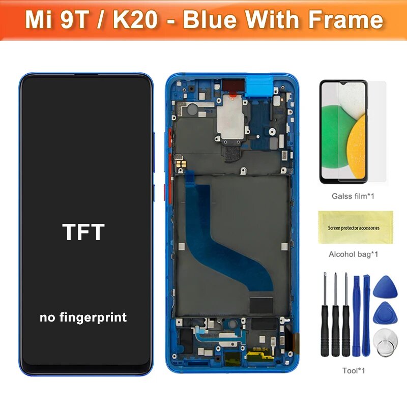 6,39 "Super Amoled Mi 9T ЖК-дисплей для Xiaomi Mi 9T Pro ЖК-дисплей с цифровым TFT BlueFrame