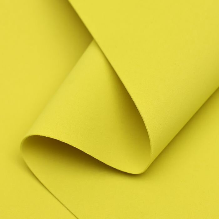 Набор фоамирана 5 листов, цвет - лимонный, 1 мм, 60х70 см