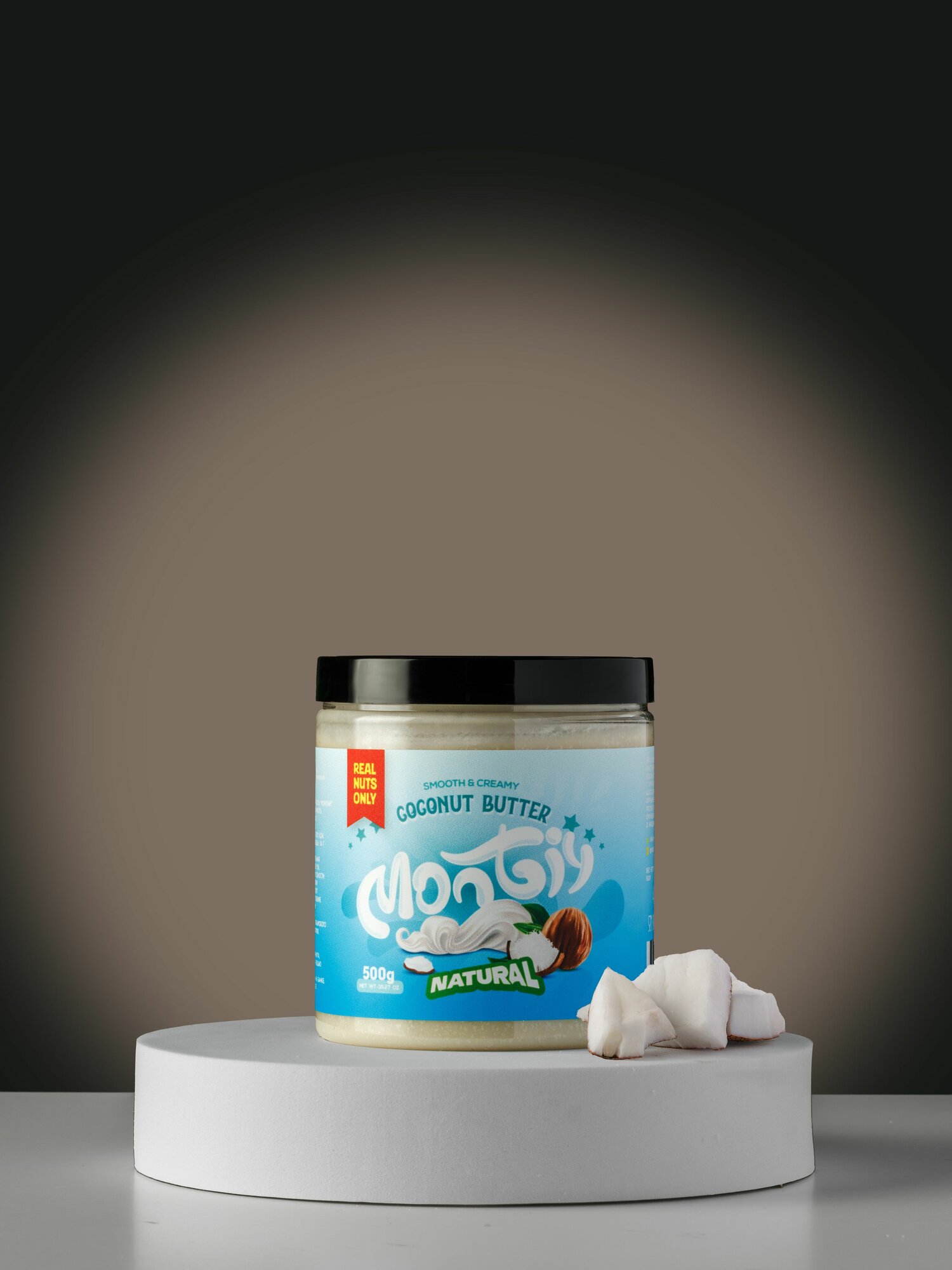 Кокосовая паста Montiy, ореховая, без сахара, 500 г, 100 % натуральный продукт