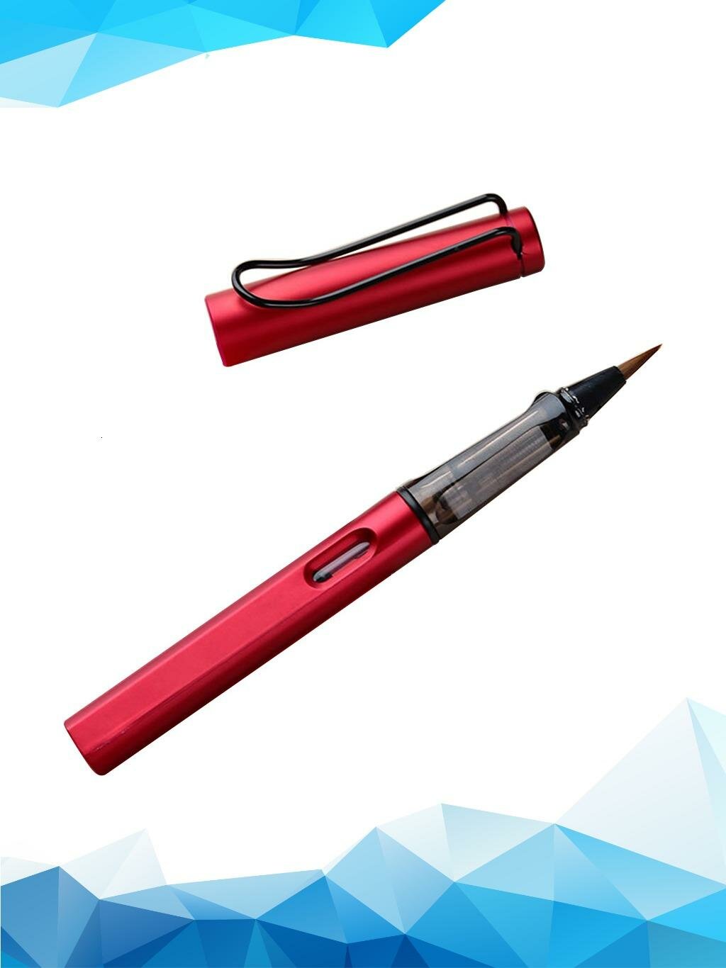 Премиум-перьевая ручка с поршневым наполнением, 01 Аврора Красная