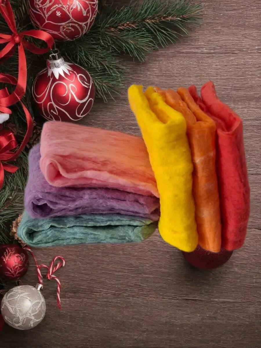 Цветная хлопковая вата - 6 шт, 20 см * 10 см, для игрушек