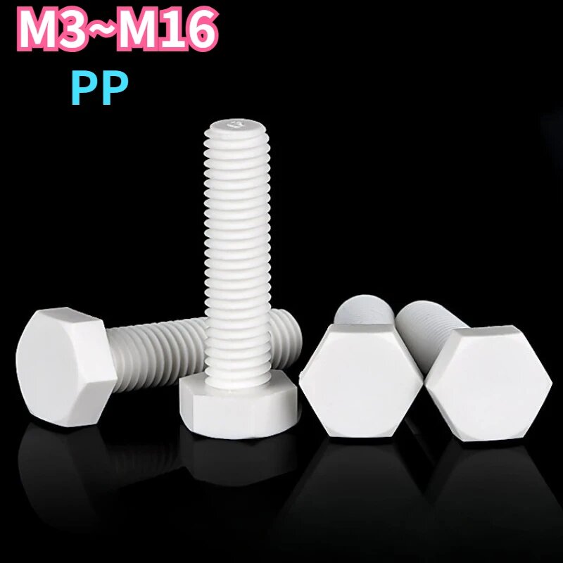 Полипропиленовые болты M3-M20 белые M16x100mm(2pcs)