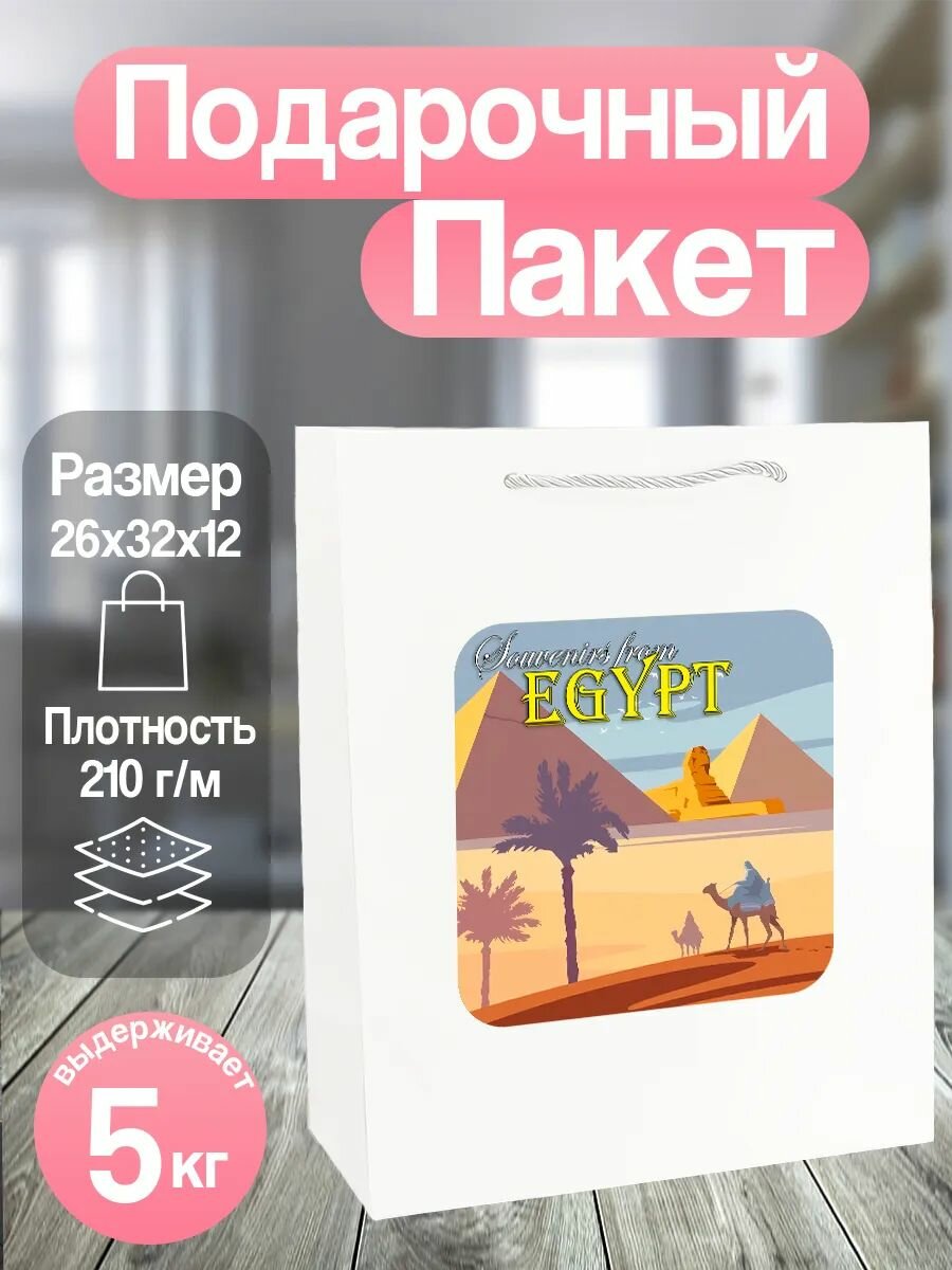 Подарочный пакет сувенир из Египта, упаковка для подарка, 26х31 см