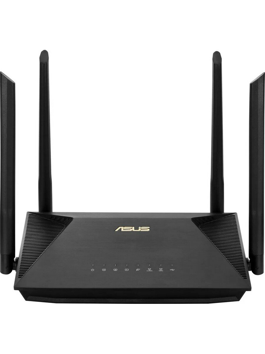 Маршрутизатор ASUS RT-AX1800U Wi-Fi 6, AX1800, 2.4/5ГГц, 1x1G WAN, 3x1G LAN, 1xUSB, черный (аналог RT-AX53U) (RT-AX1800U)