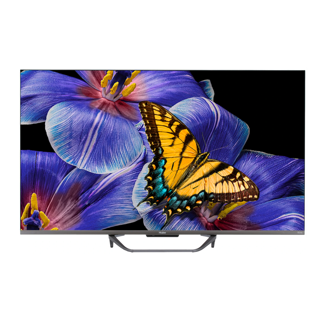 ЖК-телевизор Haier Smart TV S4 55", QLED, 3840x2160 (4K Ultra HD), 60 Гц, Wi-Fi, Bluetooth, Android TV, серый