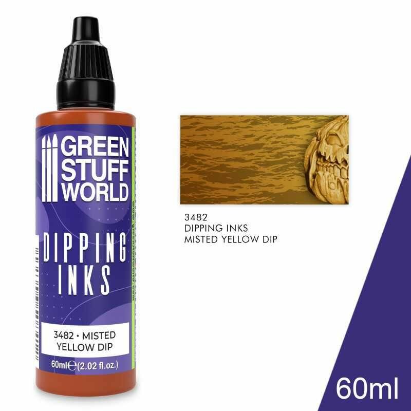 Краска акриловая 3482 цвет Misted Yellow Dip, 60 мл, Dipping Inks, Green Stuff World