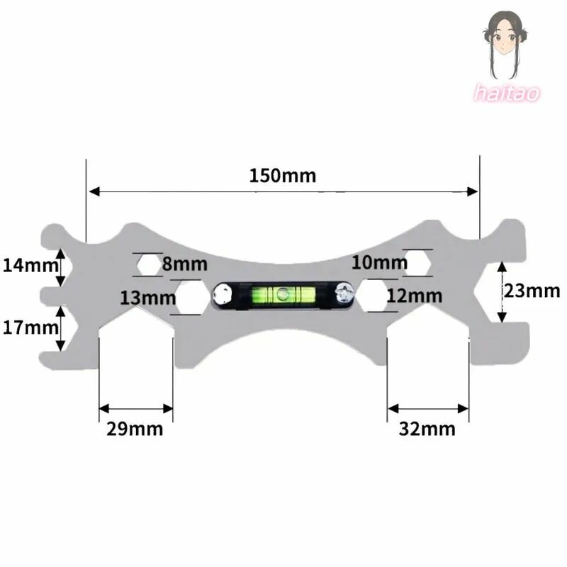 Специальный ключ с уровнем, измерительный инструмент для установки смесителя душа