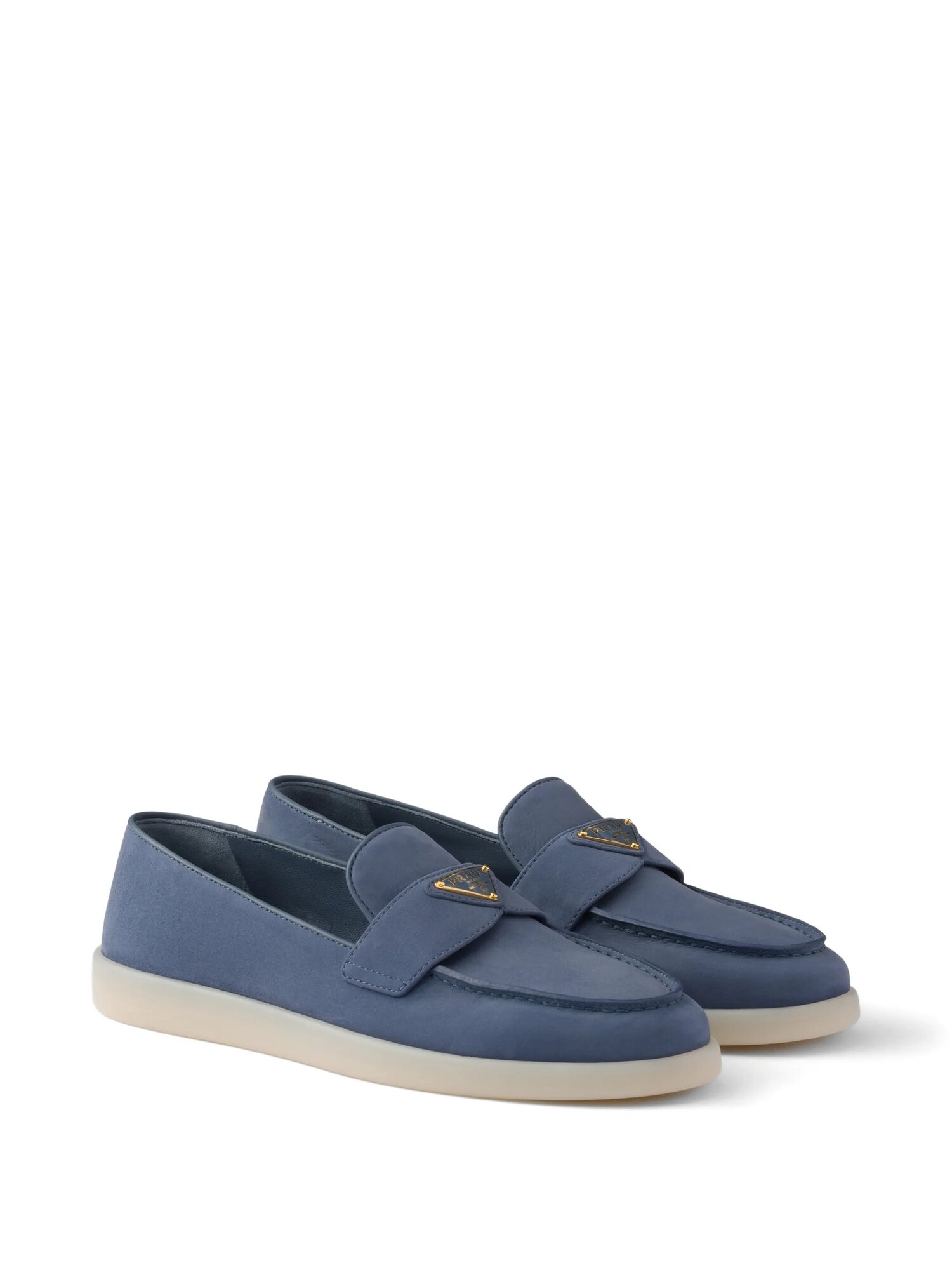 Лоферы Prada Nubuck loafers, размер 36.5 EU, blue — фото 1