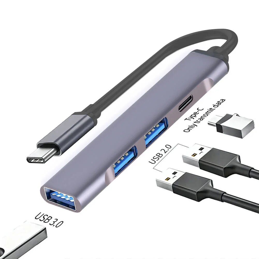 USB-C хаб на 4 порта, USB 3.0, TYPE-C