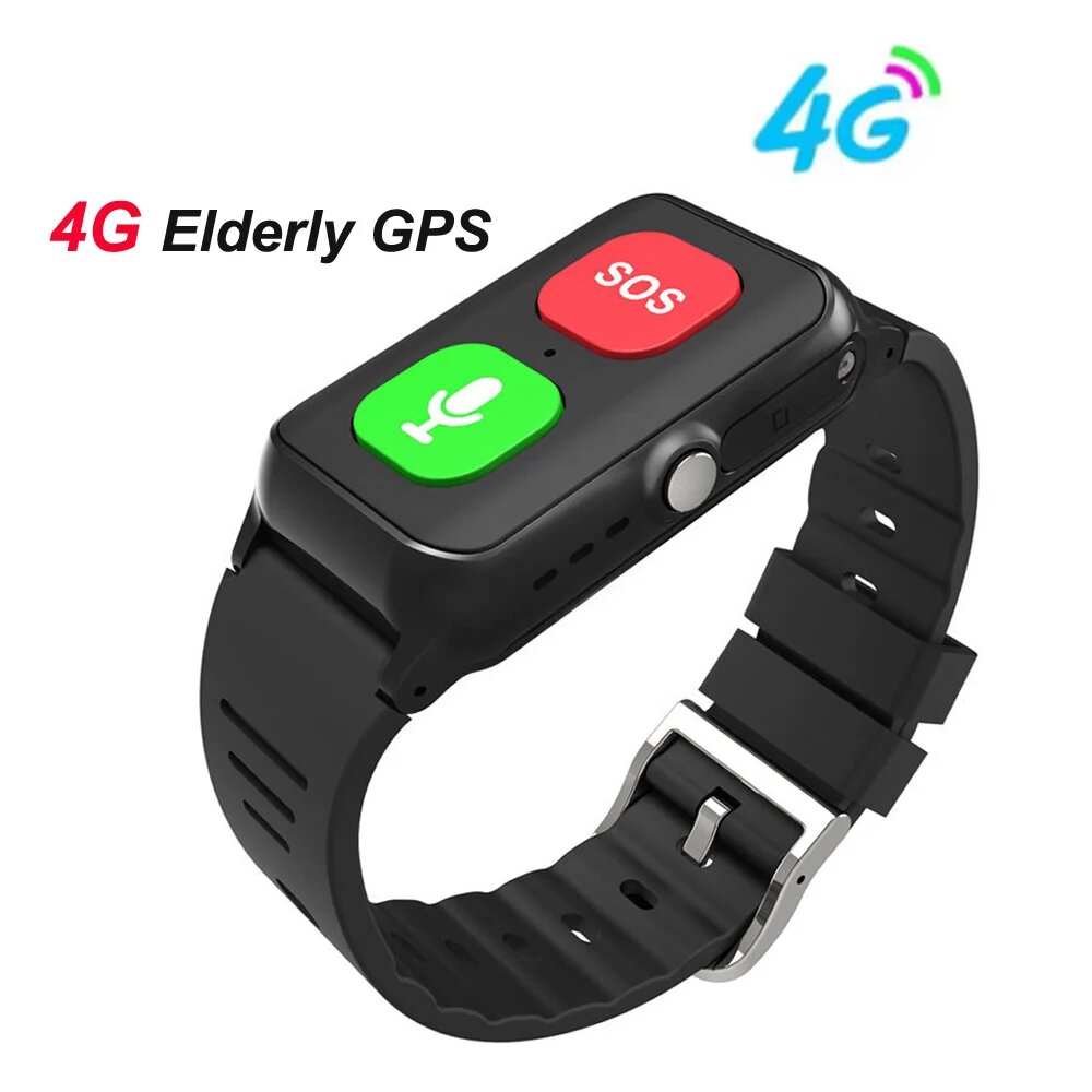 GPS-трекер для пожилых людей 4G: браслет для отслеживания местоположения с функцией измерения пульса, модный, с контролем температуры, защита от потери, GPS-часы для отслеживания