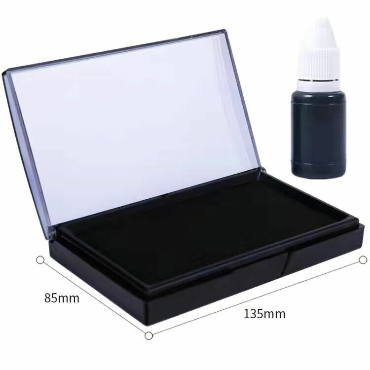 Быстросохнущая красная прямоугольная штемпельная подушка, коробка для отпечатков пальцев, коробка для штампов для финансовых офисов, коробка для штемпелей сине-черного цвета для банков.