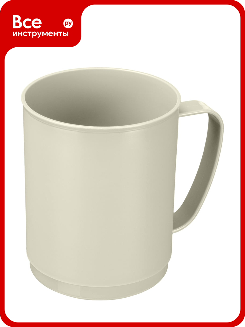 Кружка Phibo PICNIC, 0,4 л (Микс) 433280218, пластиковый корпус, совместим с микроволновой печью, однотонный