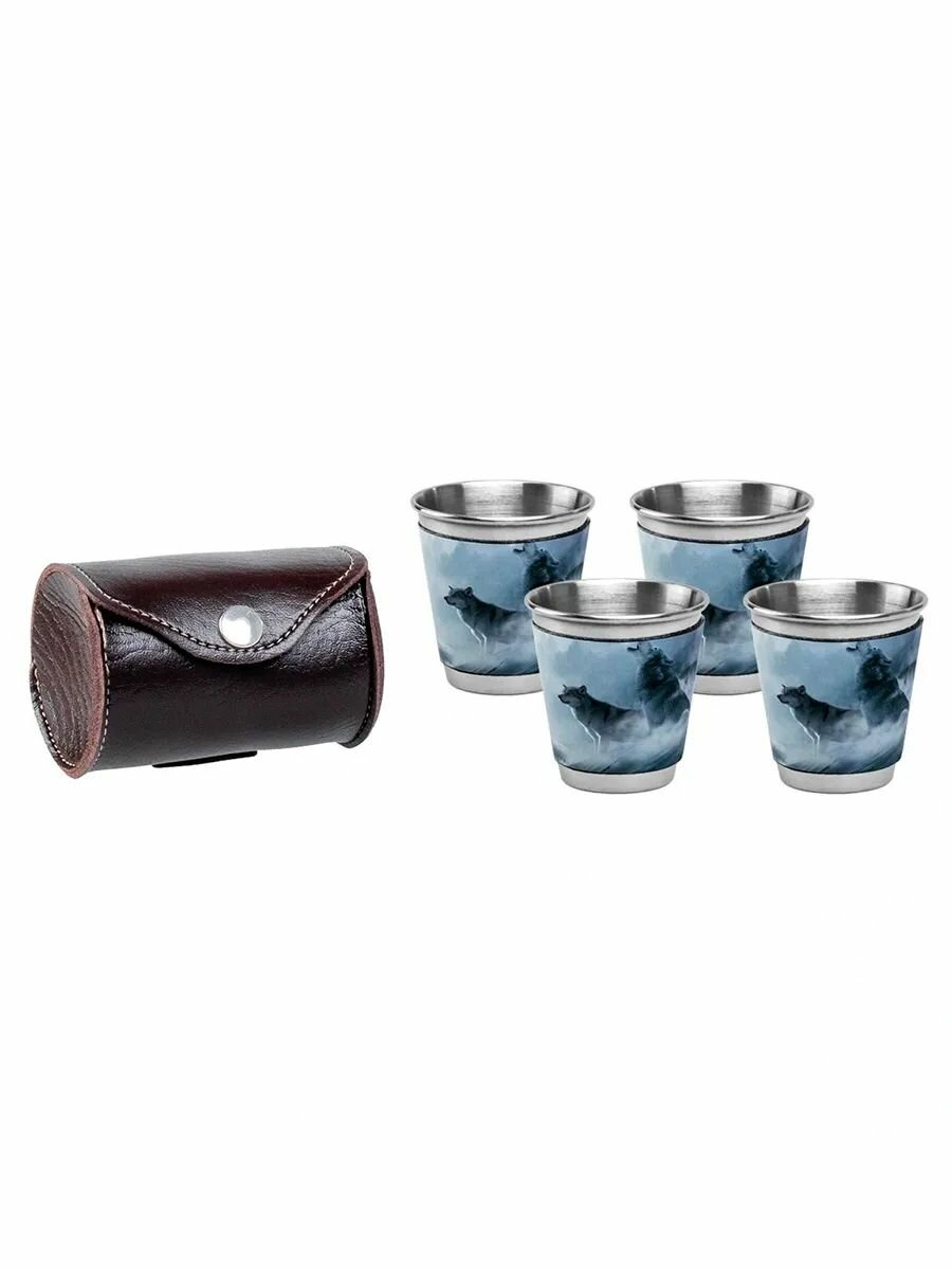 Набор стопок 60мл Волки 4шт (HS-NS-W-A19-2) Helios