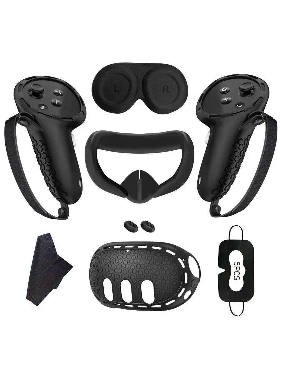 Защитные чехлы 7в1 для Oculus Quest 3 VR аксессуар, черный
