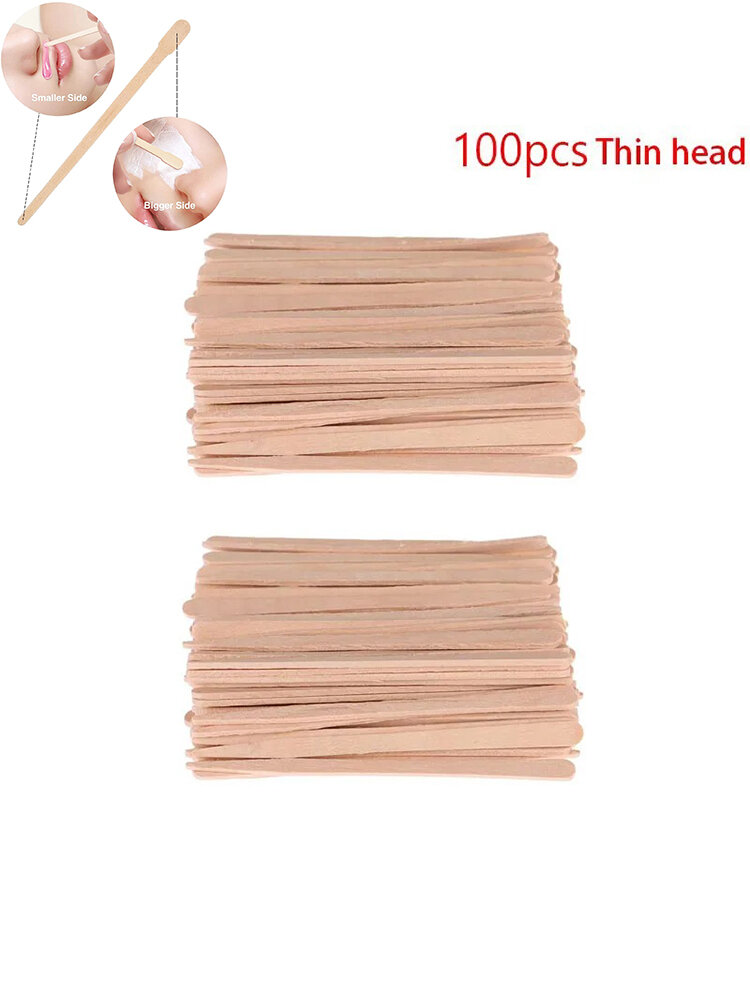 Аппликатор для воска для бровей, деревянная палочка для поделок, одноразовый инструмент для удаления волос, губ и носа