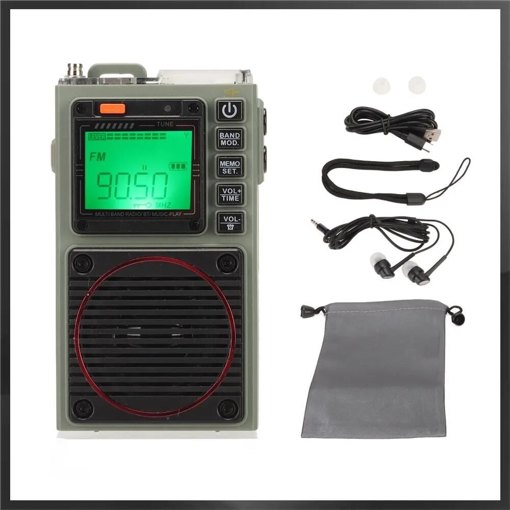 Настольные часы с радио, будильником и Bluetooth, FM/AM/SW, ABS, литиевая батарея 1000 мАч — фото 1