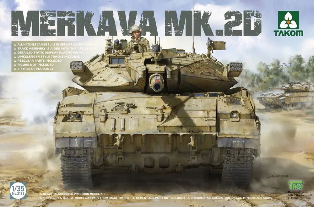 Takom 2133 1/35 MERKAVA MK.2D Модель сборки танков (Нет модели пластиковый солдат.)