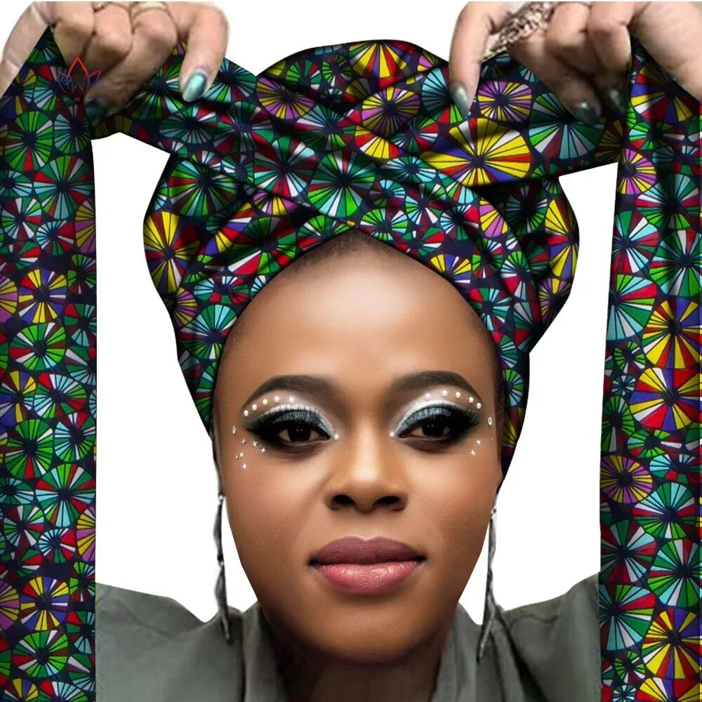 Женский африканский тюрбан из хлопка BintaRealWax 24fs1512