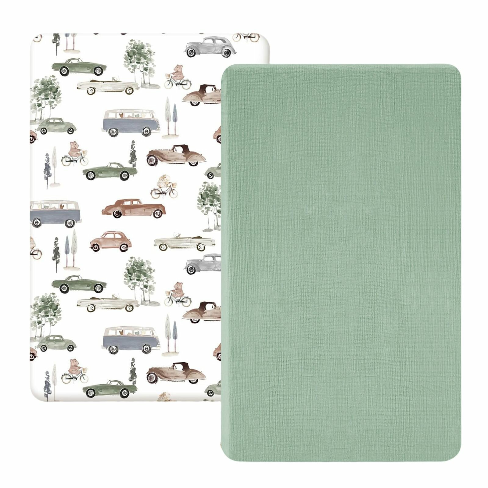 2 шт Дышащие наматрасники для детской кроватки