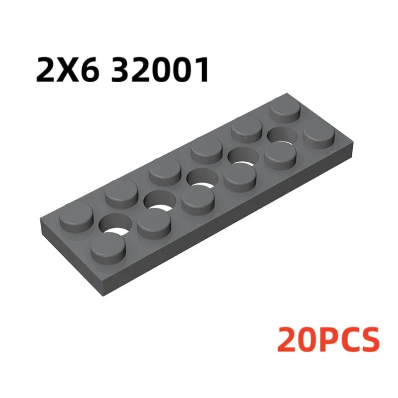 LEGO 2x6 32001 Drak Grey (20шт)