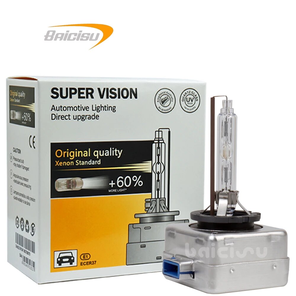 D1S/D2S/D3S/D4S Ксеноновая лампа Baicisu Super Vision 6000K