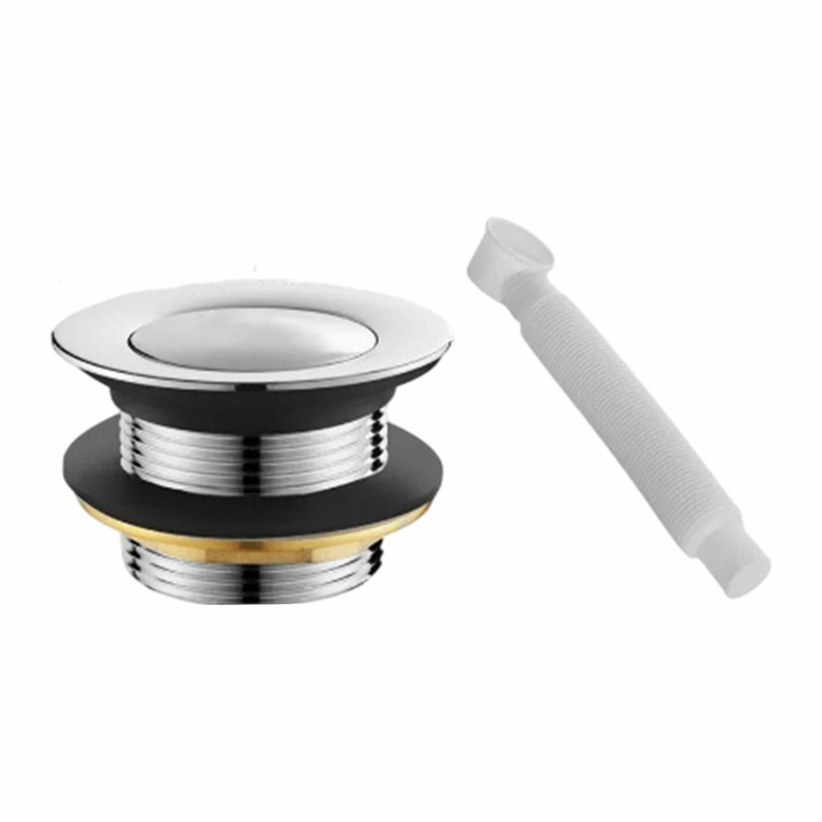 Пробка для слива ванны из сплава, модель А, для ванных комнат и душевых кабин, с гибкой трубой
