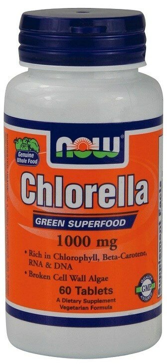 NOW Chlorella 1000 mg (60таб)