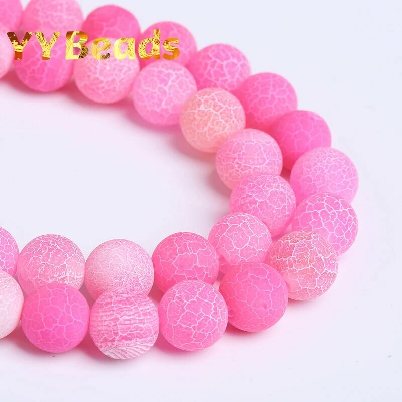 4-12 мм натуральный матовый мороз трещины Агаты бусины Агаты "вены дракона" свободные бусины для самостоятельного изготовления ювелирных изделий Браслеты различных цветов