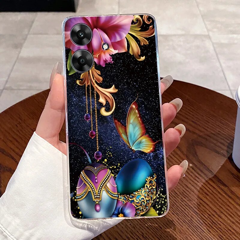 Чехол Realme Note 60, эстетический силиконовый чехол TPU-TPU420