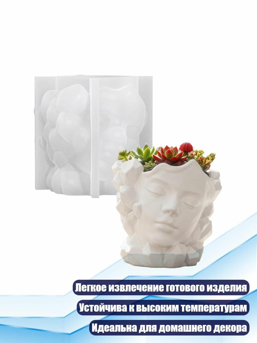 Силиконовая форма для цветочного горшка