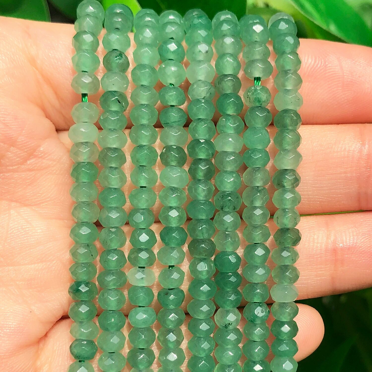 Натуральные камни бусины 3x5 мм рубины аквамарины сапфиры xilitata Изумрудный, Dyed Green Jade