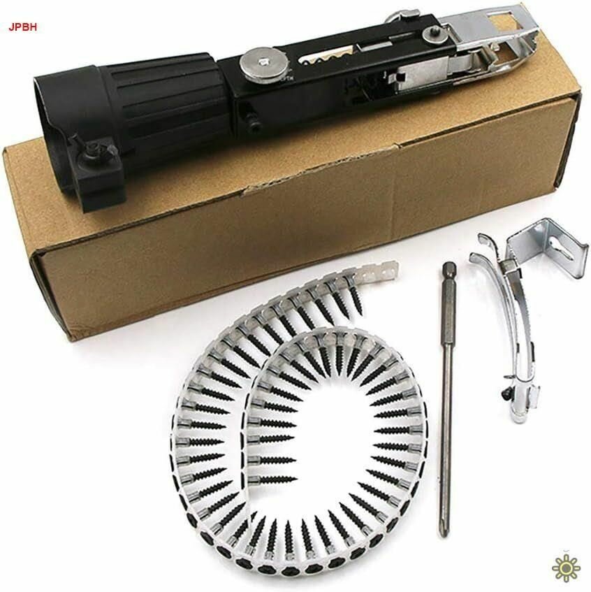 Насадка на шуруповерт с автоматической подачей шурупов, приспособление / переходник / пистолет для дрели, адаптер для быстрой выдачи саморезов на ленте, инструмент для авто вкручивания болтов